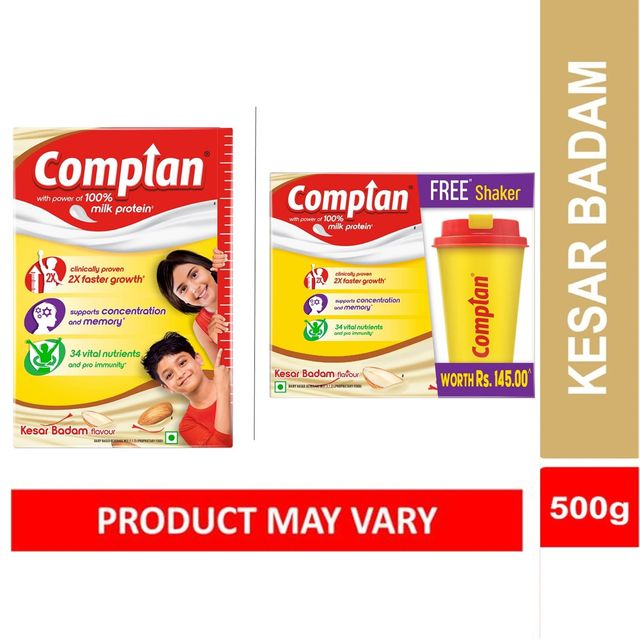 Complan Nutrition Drink Powder For Children - Kesar Badam - 500 g 500 g ...
