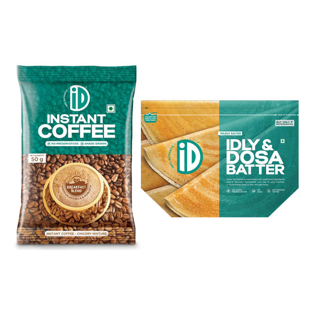 Id Instant Coffee Powder(50gms) & Id Idli & Dosa Batter(1kg) Combo 2 ...