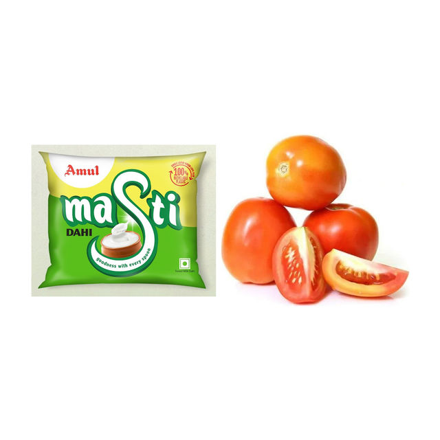 Buy Amul Masti Dahi Pouch(1pc) & Tomato Hybrid(1pc) Combo Online ...