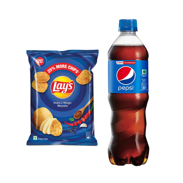 Lay'S India'S Magic Masala Potato Chips(50gms) & Pepsi Soft Drink(750ml ...