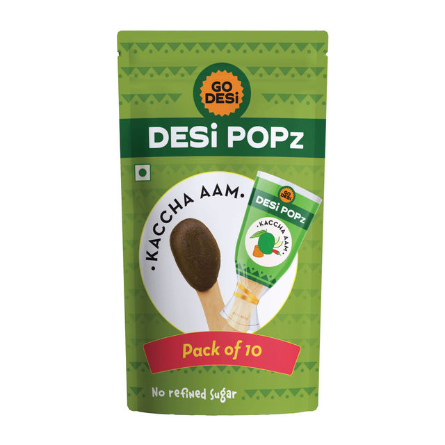 Go Desi Desi Popz Kaccha Aam Mango Candy 1 Pack (10 Pieces) - Buy online at ₹48 near me