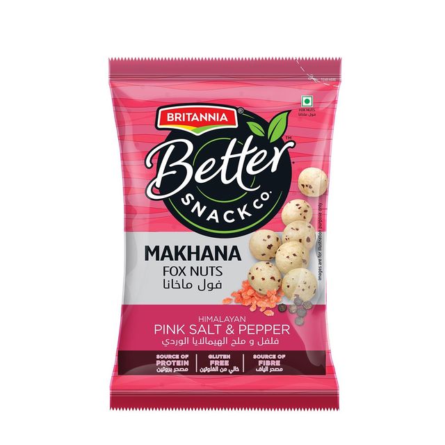 Britannia Better Snack Co Makhana Fox Nut Himalayan Pink Salt & Pepper 75 g - Buy online at ₹135 ...