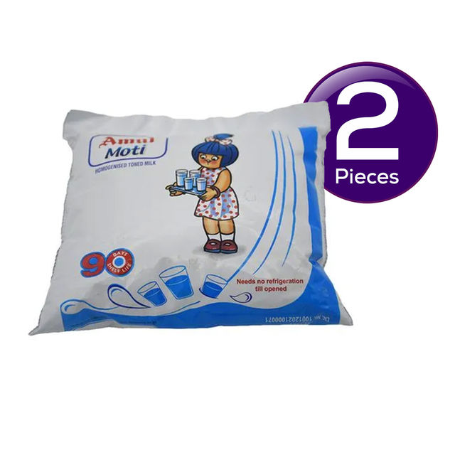 Amul Moti - Homogenised Toned Milk Combo 450 ml X 2 - Buy online at ₹60 ...