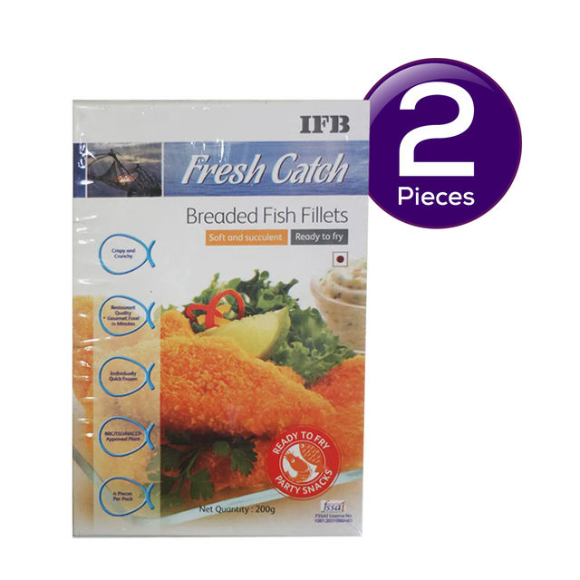 IFB FRESH CATCH BREADED FISH FILLET 200g 200 gms Combo 200 g X 2 - Buy ...