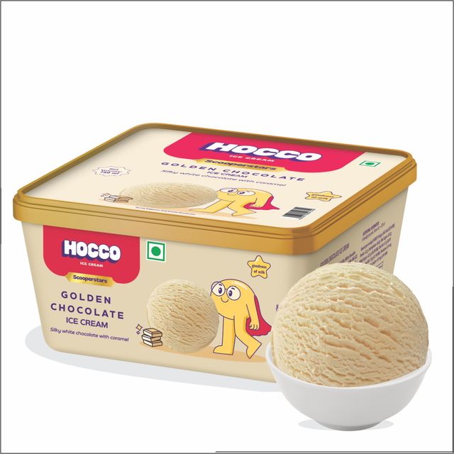 Hocco Golden Chocolate Ice Cream Tub - Buy online at ₹287 near me