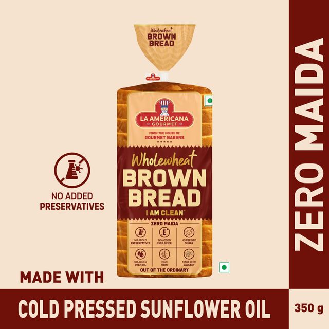LA Americana Zero Maida Whole Wheat Brown Bread - Buy online at ₹60 near me