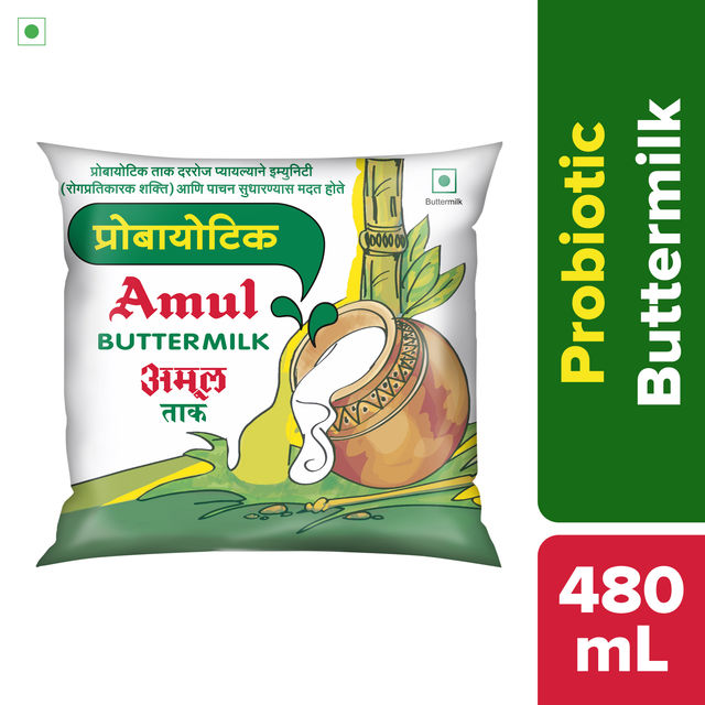 Amul Probiotic Buttermilk 480 ml - Buy online at ₹15 near me